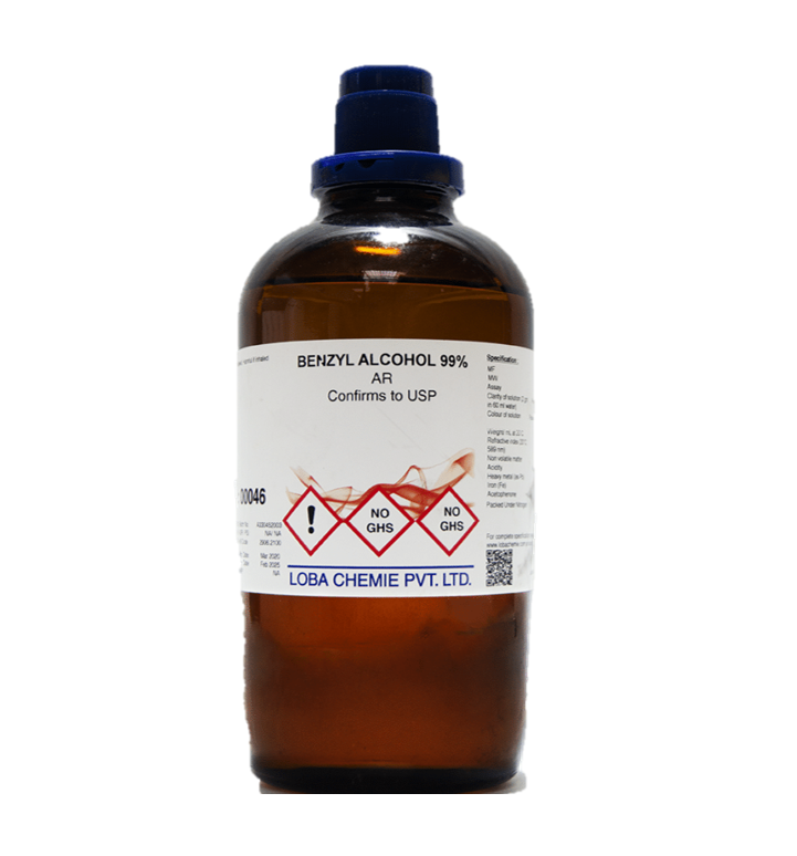 Alcohol Bencílico 99% AR. Conforme a USP-NF 1000ML, con Certificado de ...